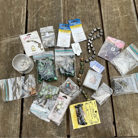 Other | Random Mixed Bead Lot For Jewelry Making And Crafting Green ...